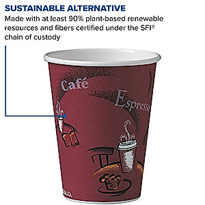 Solo OF12BI-0041 12 oz Bistro SSP Paper Hot Cup (Case of 300)