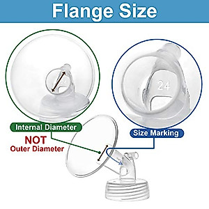 Maymom 17mm Flange and Duckbill Valve Compatible with Spectra S1 Spectra S2 Breastpump Not Original Spectra S2 Accessories Not Original Spectra Pump Parts Replace Spectra Duckbill Valve and Flange