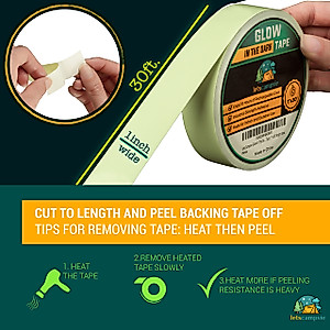 LetsCampsie Glow in The Dark Tape – 30ft x 1inch – Premium Industrial Grade Interior and Exterior Luminous Glow Tape to Help See Objects at Night and Outdoors