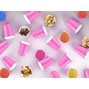 cssopenss 120 pcs 16 oz Pink plastic cups Pink plastic Disposable Cups 16 oz pink Party Cups for drinking Tastings served Snacks Barbecues Picnics