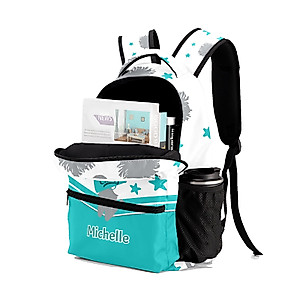 WOWPersonalTailor Cheers Light Blue Cheerleaders Backpack Waterproof Travel Bag for Hiking Camping