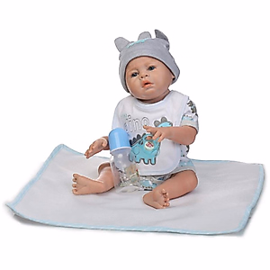 iCradle Silicone Full Body Reborn Baby Dolls Twins Boy and Girl 20 inch Anatomically Correct Newborn Size Bebe Look Real Washable Toys for Toddler Doll House 2 PCS