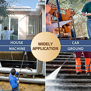 FENG PAI Pressure Washer Extension Wand - 60" Pressure Washer Wands wit Replacement Wand, 1/4" Quick Connect Power Washer Lance, 4000 PSI