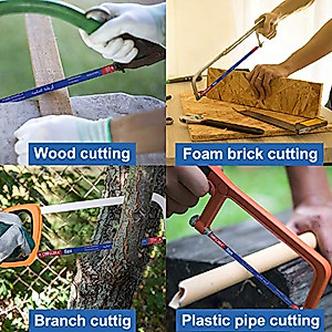 Bdmetals 10 Piece Hacksaw Replacement Blades 12” High Speed Metal Cutting Hacksaw Blades with 24 Teeth Per Inch