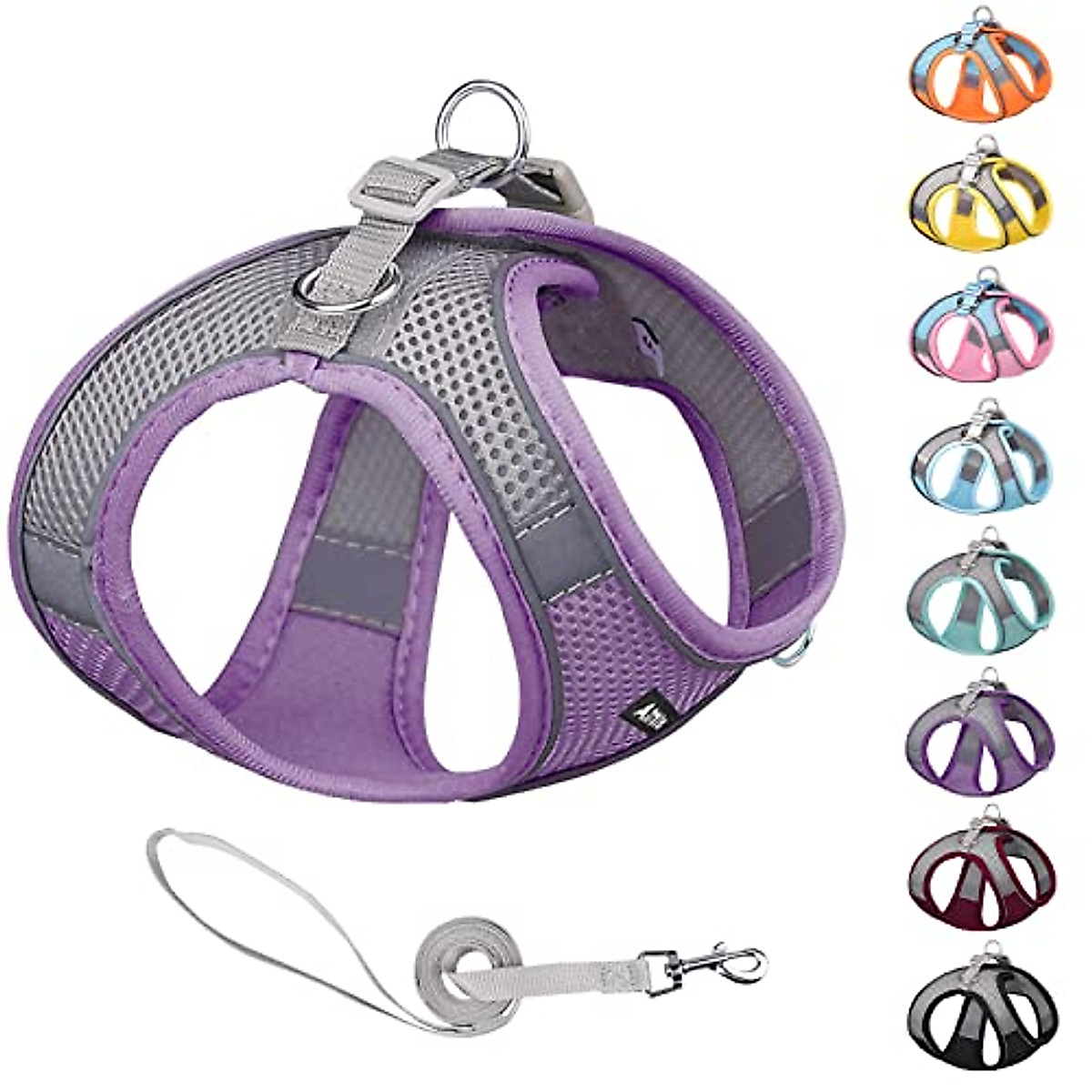 AIITLE Pet Supply No Pull, Step in Adjustable Dog Harness with Padded Vest for All Weather, Easy to Put on Small and Medium Dogs Purple S