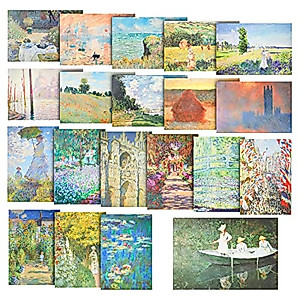 20 Set of Claude Monet Posters for Home Decor, Matte Laminated Fine Art Prints for Wall Decor, 200gsm (13 x 19 in)