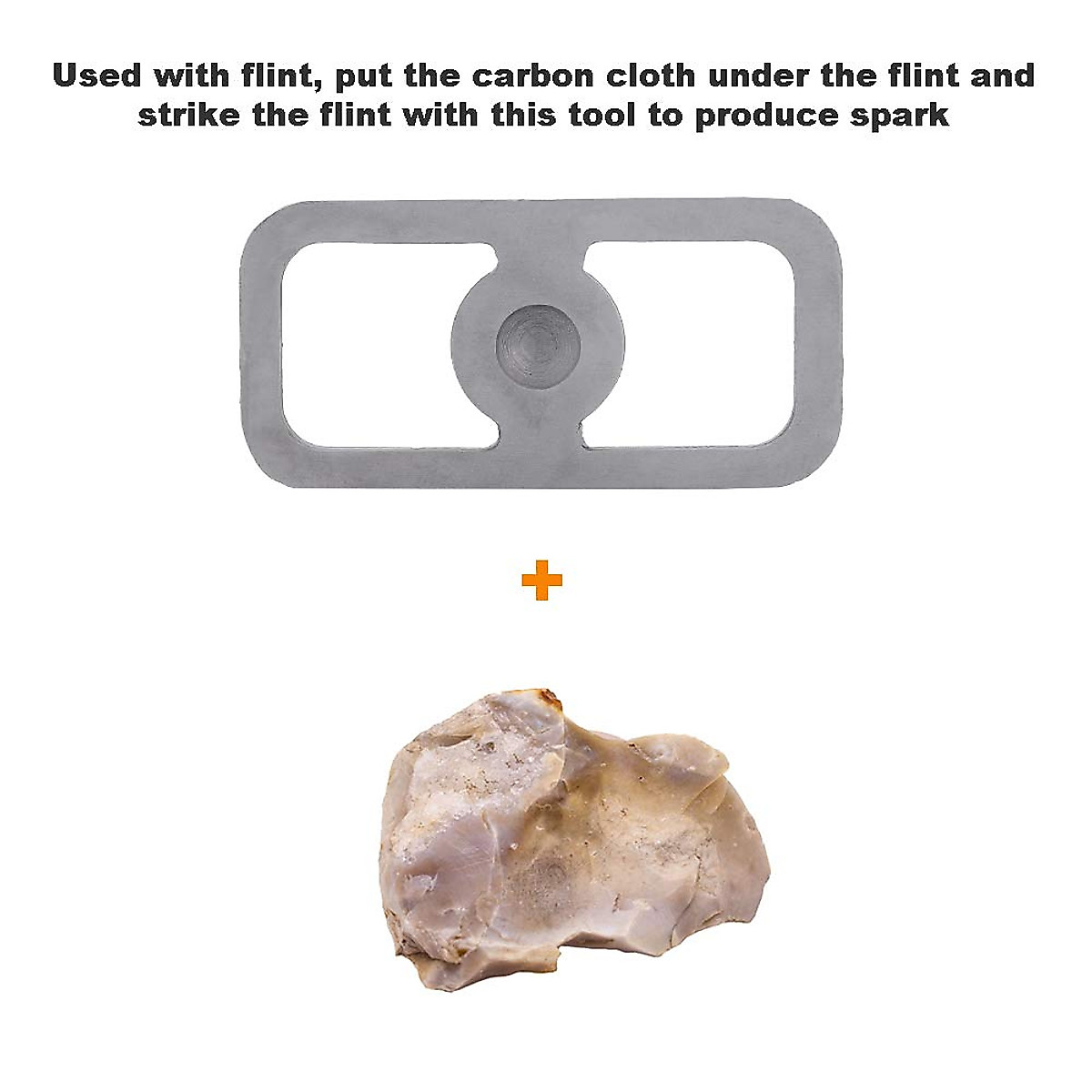 VGEBY Fire Steel Striker, Outdoor Survival Fire Carbon Steel Emergency Starter Fire Starting Tool