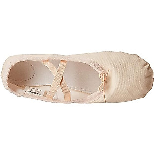 Danzcue Ballet Slipper Women's Canvas Split Sole Ballet Shoes, Ballet Pink, 9 M