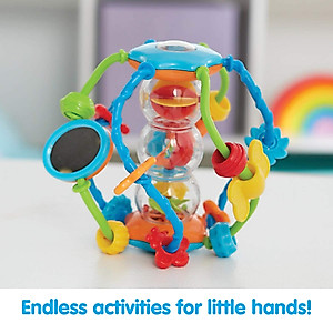 Kidoozie Little Hands Activity Ball, Perfect for Teething, Develops Hand-Eye Coordination, Emits Soothing Sounds, for Children 6-18 Months +, Multicolor