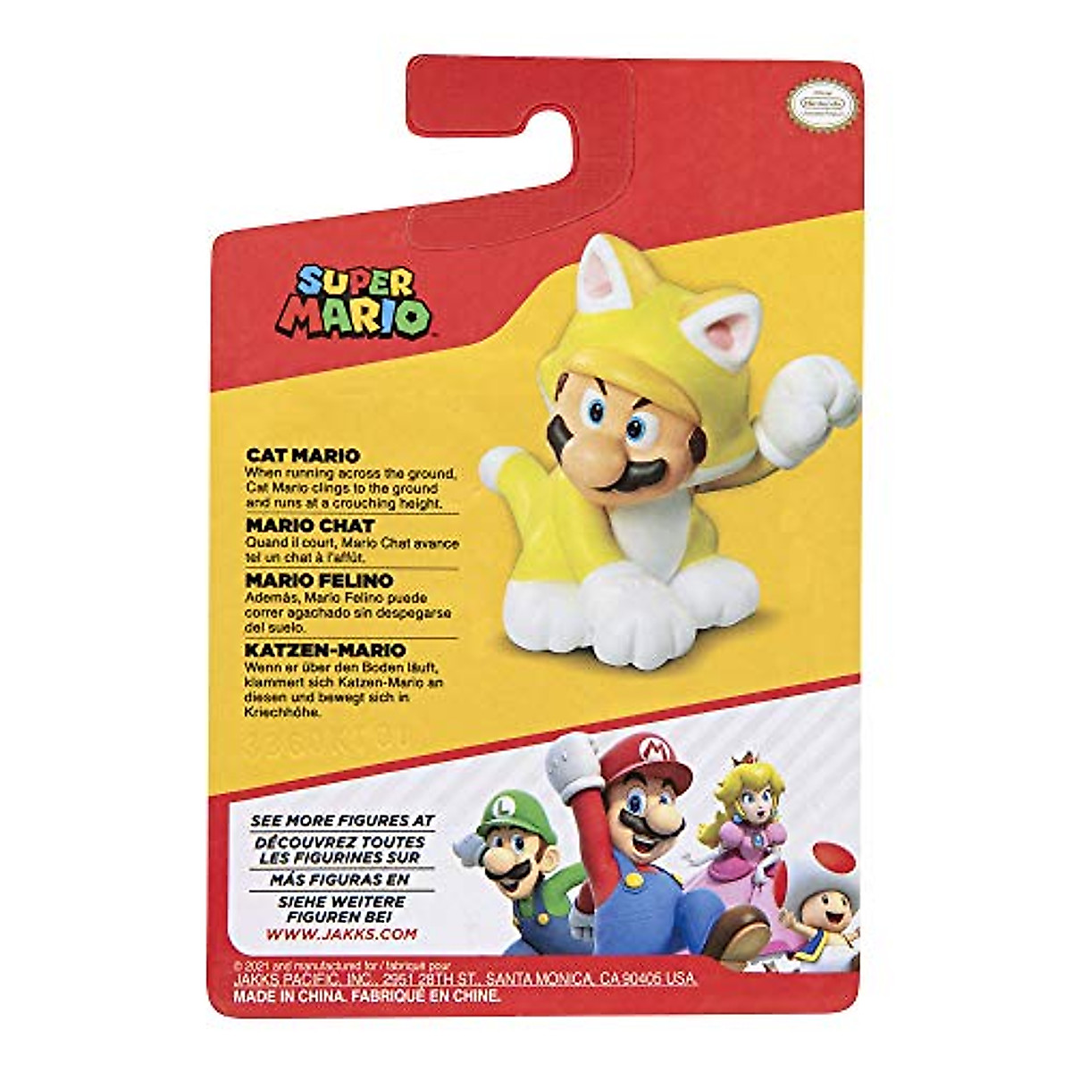World of Nintendo 91424 2.5" Cat Mario Action Figure