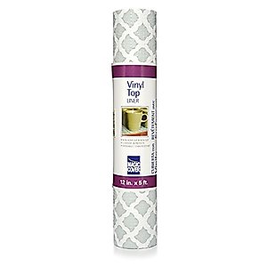 Magic Cover Non-Adhesive Vinyl Counter Top, Drawer and Shelf Liner, 12''x5', Talisman Glacier Gray