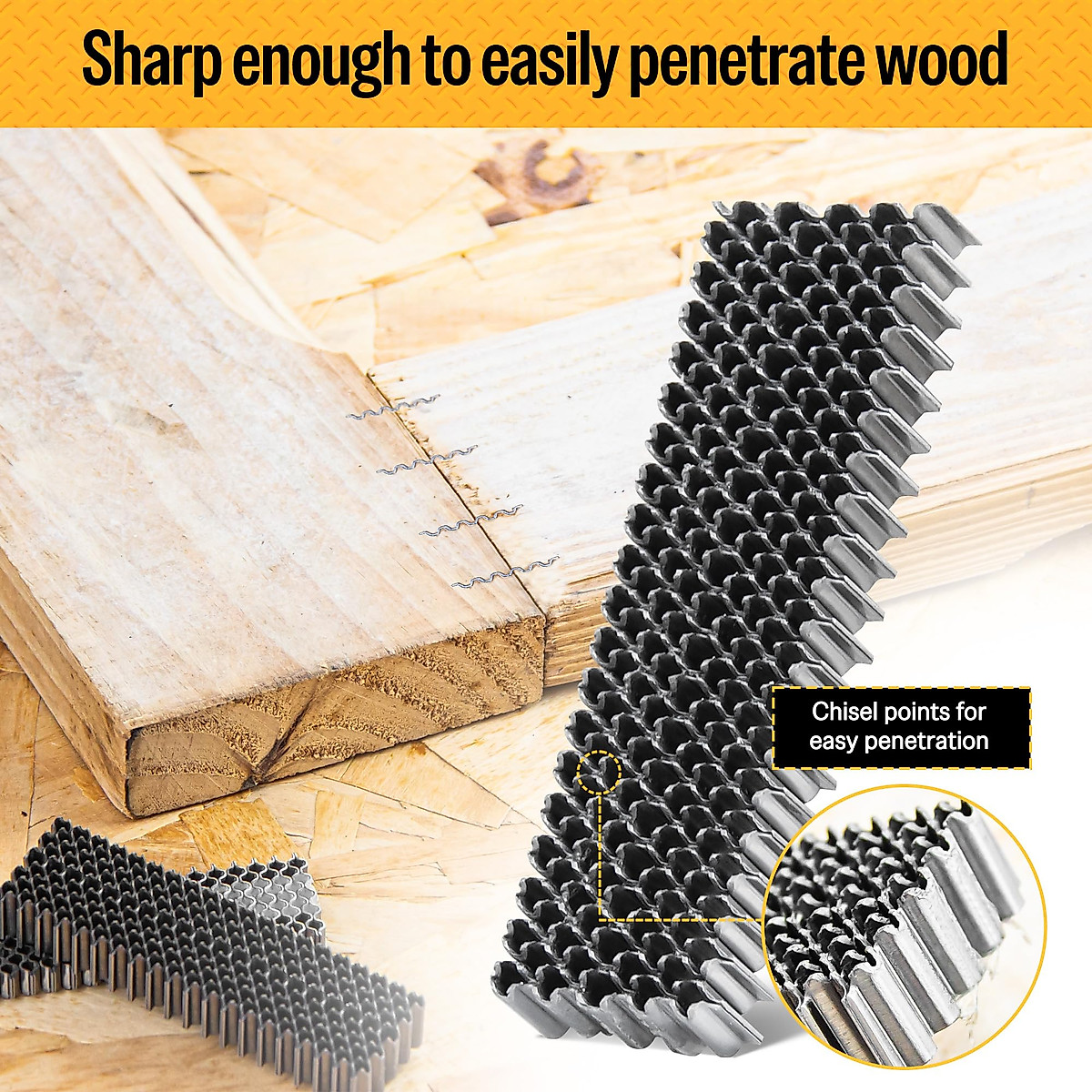 meite Corrugated Fasteners MC112 25 Gauge 1-Inch Crown 1/2-Inch Long Corrugated W Fastener Staples 4,000 PCS/Case (1 Case)