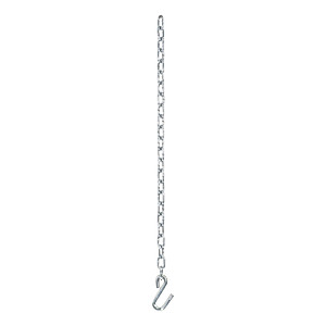 CURT 80020 27-Inch Trailer Safety Chain with 3/8-In S Hook, 2,000 lbs Break Strength
