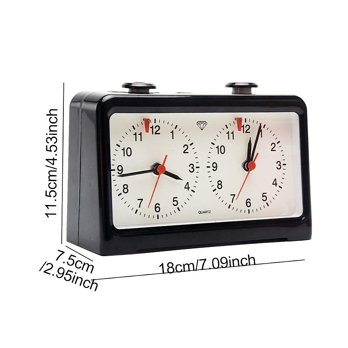 Just E Joy Chess Clock Digital Alarm Chess Timer w/Quartz Movement for Board Game International Chess Chinese Chess Weiqi Competitions Classic Analog Style Chess Clock