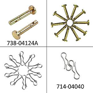 dawnow Replacement Shear pins and Split pins are Suitable for Cub Cadet 738-04124 and 714-04040 MTD Snow blowers (16 Pack)