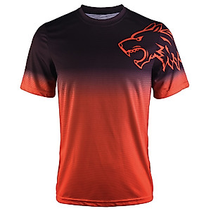 Wisdom Leaves Mens Mountain Bike Jersey Short Sleeve MTB Shirts Dyeing Colors Moisture-Wicking Quick Dry