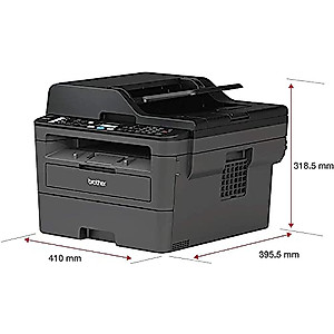 Brother MFC L2700 Series Compact Wireless Monochrome Laser All-in-One Printer, ADF, Mobile Printing, Print Copy Scan Fax, 2-line LCD, Up to 32 Pages/Min, Auto Duplex Printing, 32GB Tela USB Card
