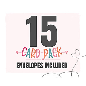 Girls Woodland Baby Thank You Cards, 15 Pack – Cute Baby Shower Notes with Envelopes Set, Prefilled Message, Customizable and Personalize Blank Stationery Pink, Rustic Floral, New Parents Gift Ideas