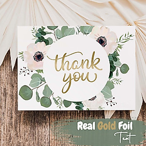 Thank You Cards - All Occasions 48 pack | Thank You Cards with Envelopes | Bridal Shower Thank You Cards | Wedding Thank You Cards | Baby Shower Thank You Cards | Blank Thank You Cards | Floral Thank You Card(4x6)