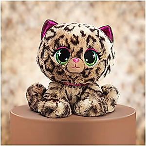 GUND P.Lushes Designer Fashion Pets Sadie Spotson Leopard Cat Plush, Premium Stuffed Animal, Black and Pink, 9”