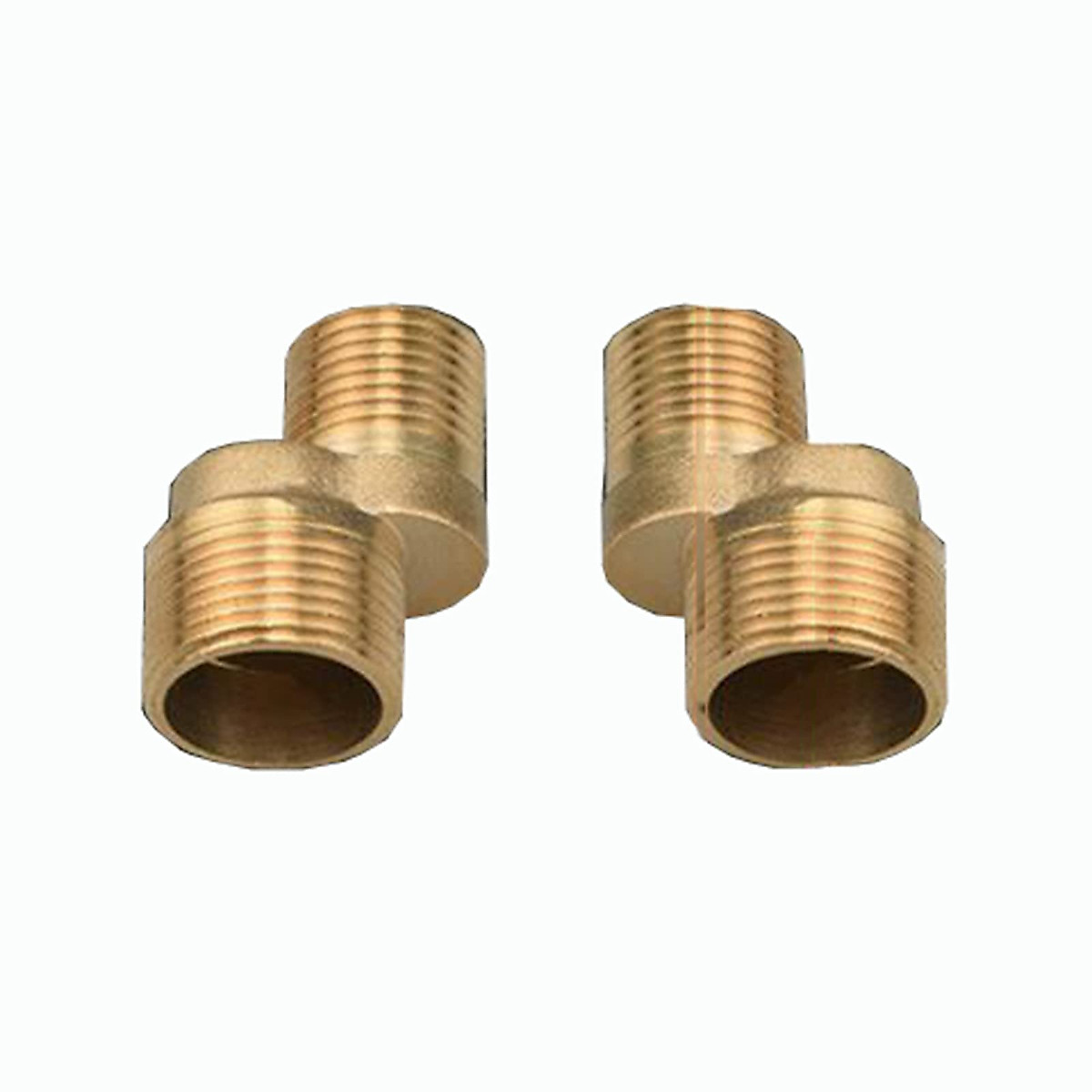 BiaoTeng Bathtub Faucet Adapter,Brass 1/2 to 3/4 Adapter,G1/2 to G3/4 Adapter,Faucet Adapter for Dishwasher,1/2 Inch to 3/4 Inch Hose Adapter,Golden A