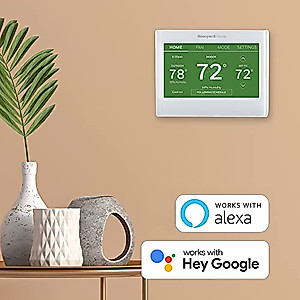 Honeywell Home RTH9600WF Smart Color Thermostat Energy Star Wi-Fi Programmable Touchscreen Alexa Ready - C-Wire Required, Not Compatible with Line Volt Heating