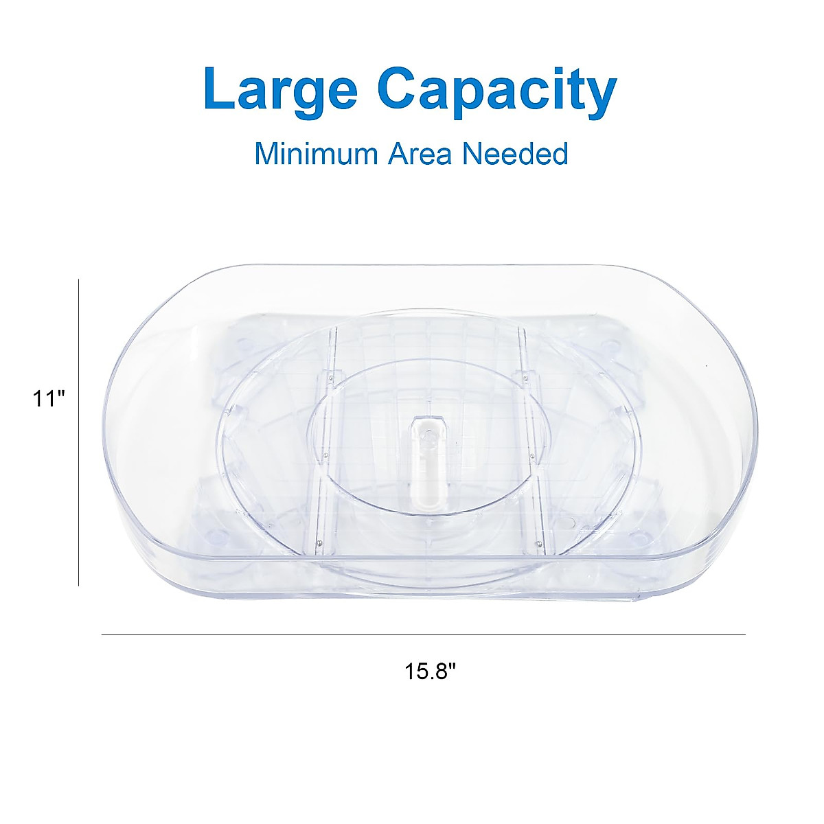 SAMTURUI Lazy Susan Turntable Organizer for Fridge, 360° Rotating, Lazy Susan Spice Storage for Cabinet, Refrigerator, Pantry, Kitchen, Table, Bathroom, Countertop