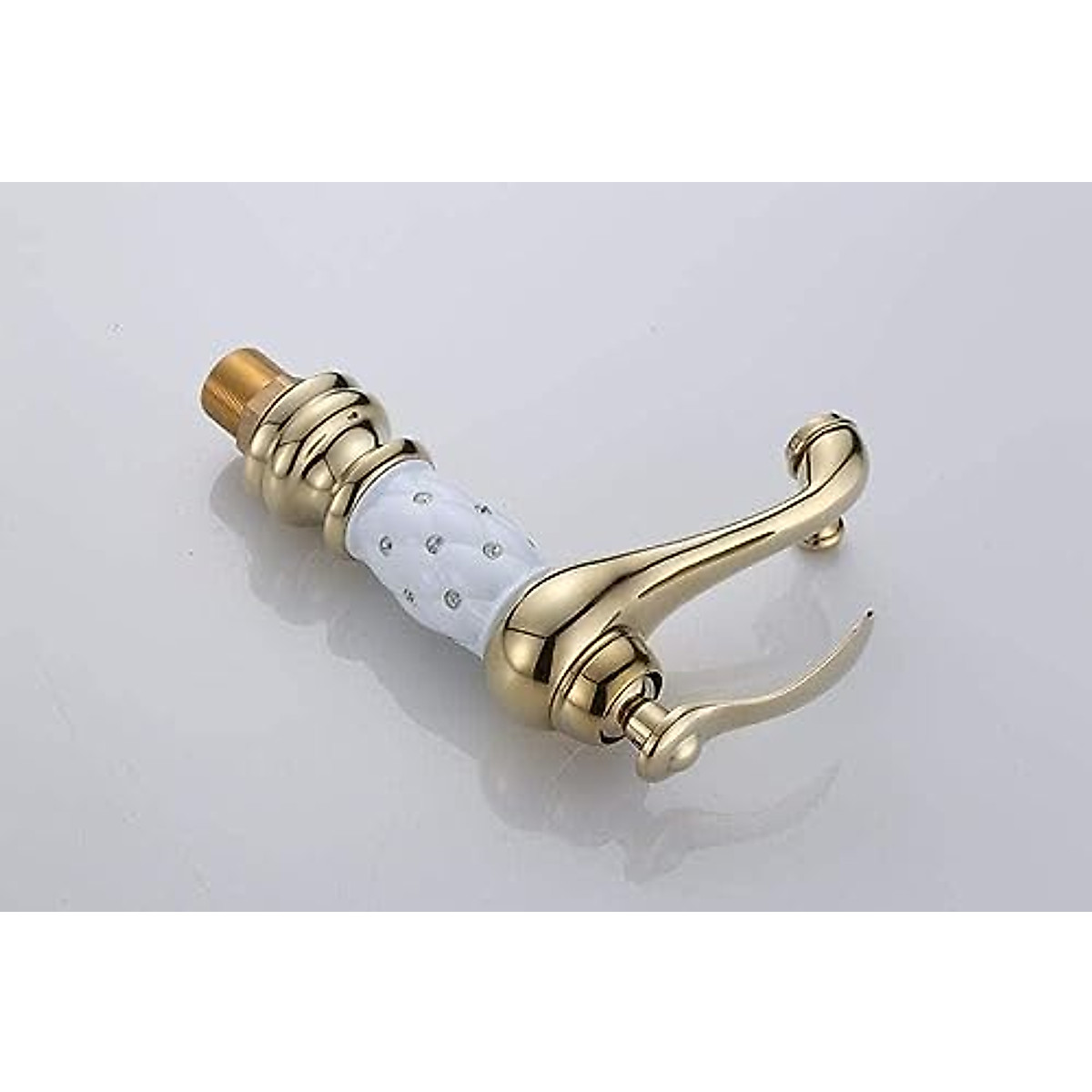 Faucet Household Sink Faucet Kitchen Faucet Bathroom Faucet All White Diamond Shaped Copper Hot and Cold Bathroom Under Bathroom Counter Diamond Basin Faucet