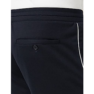 A|X ARMANI EXCHANGE mens Basic Fleece Logo Jogger Sweatpants, Navy, Large US