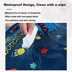 2 Pack Car Kick Mats, Back Seat Protector for Kids Child Car Seat Back Organizers with Multi Pockets Clear Holder Universal Back Seat Cover for Upholstery from Dirt, Mud, Scratches (2 PACK A)