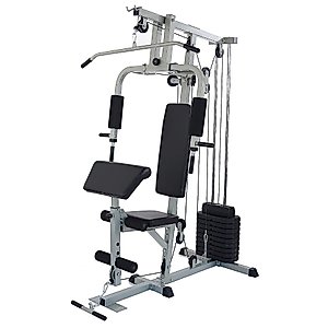BalanceFrom RS 80 Home Gym System Workout Station with 330LB of Resistance, 125LB Weight Stack