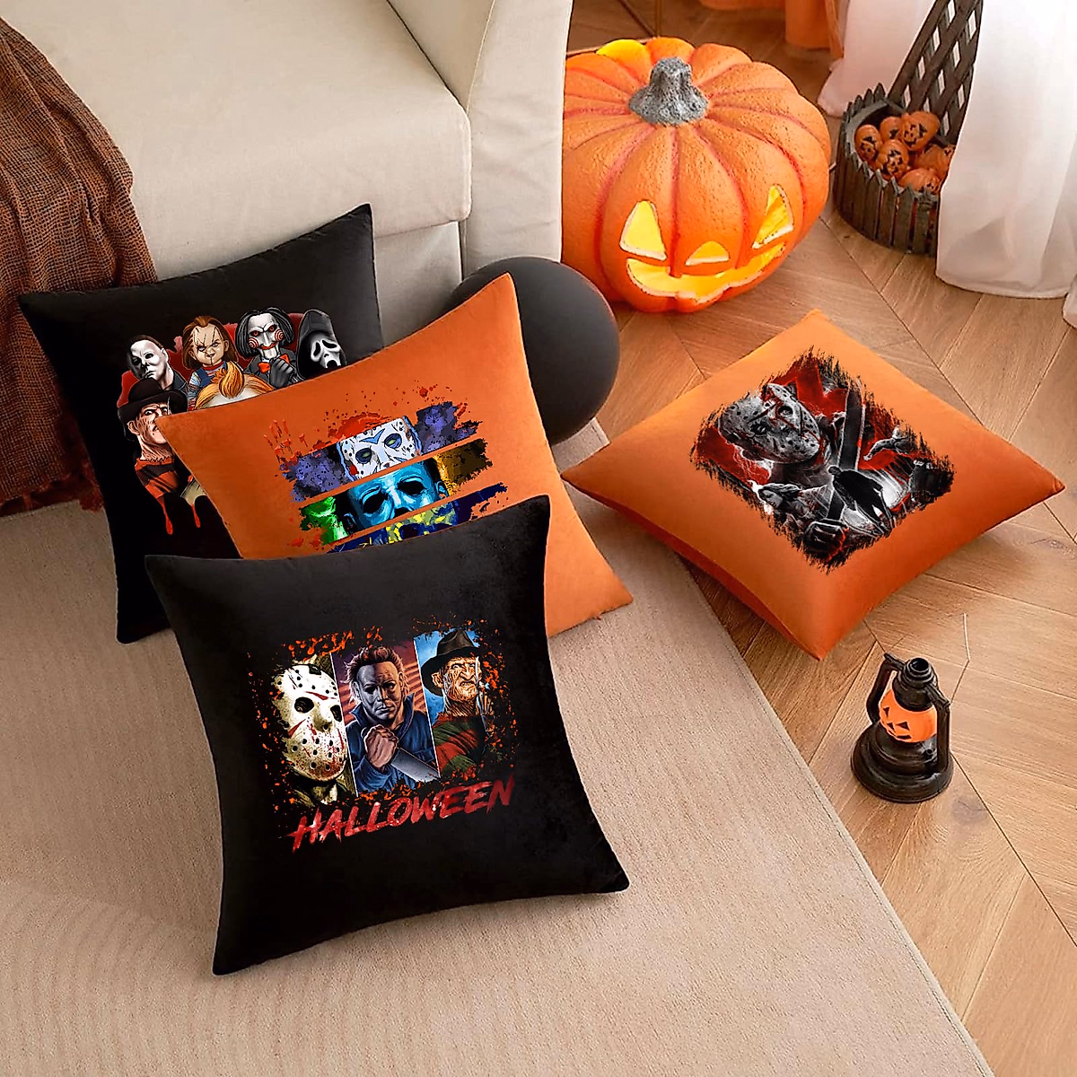 10 Sheets Halloween Iron on Transfers for T-Shirts,Halloween Iron on Patches Stickers,Horror Movie Characters,Halloween Heat Transfer Vinyl Halloween Iron on Decals for T-Shirt Clothes DIY