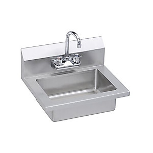 Elkay EHS-18X Hand Sink, 18X15 OA, 14X10X5 Bowl, Faucet, 18 GA 300 Series SS, NSF