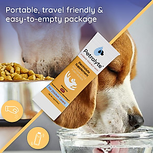 Petralyte Dog Electrolytes and Joint Supplement | Glucosamine, Chondroitin & MSM for Inflammation and Mobility Support | Electrolytes for Dogs with Prebiotics | for Chicken Lovers | 16 Packets