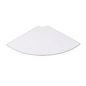 Corner Shelves, Fashion High Strength Wall Mount Floating Corner Shelves Easy Installation 2pcs Large Space for Shower Room (White)