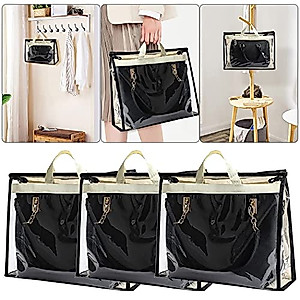 Outgeek 3PCS Purse Storage Bag Organization Purse Dust Bag Organizer Clear Plastic Lightweight Protective Waterproof Handbag Protector (3PCS - 3*XL)