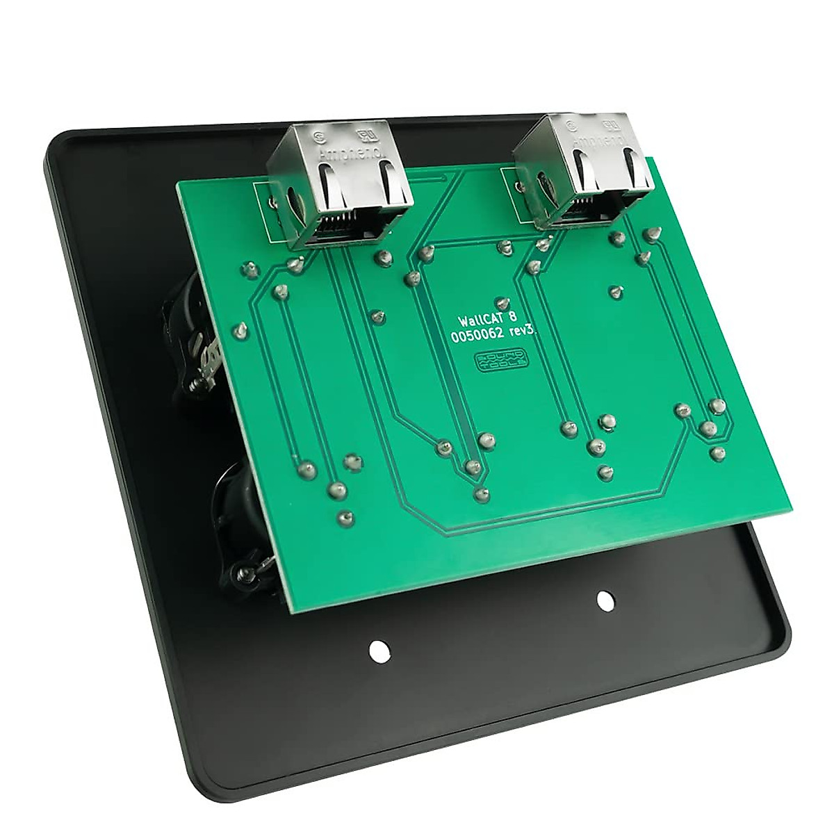 WallCAT 8 - Analog, AES3, DMX and intercom 4 Channel Wall Plate NO Solder Required (Black)