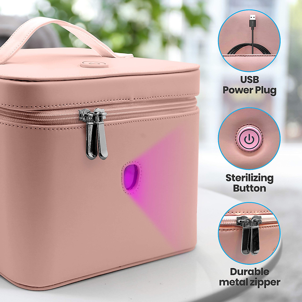 Insulated Baby Bottle Bag and Breastmilk Cooler Bag Storage Container for 6 Tall Bottles or Breastmilk Storage Bags - Keeps Breast Milk Storing Bags or Formula Cold - 10 LED Lights