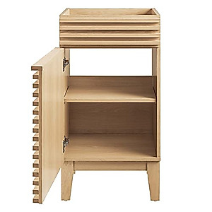 Modway Render 18" Bathroom Vanity in Oak - Sink Basin Not Included