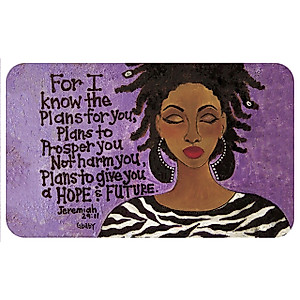Shades of Color African American Interior Floor Mats, 29.5 x 17.7 Inches, I Know The Plans (IFM104)