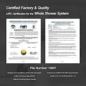 Iriber Champagne Bronze Rain Shower System with Waterfall Tub Spout 3 Function Brush Gold Shower Faucet Set Contain 12 Inch Shower Head and Handheld Brushed Brass Shower Trim Kit (Valve Included)