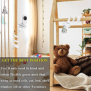 Universal Baby Monitor Mount.JAMYOK Baby Camera Holder Compatible with VTech VM901 / VM919HD/VAVA/HIPP Baby Camera,Baby Monitor Shelf for Crib Nursery Compatible with Most Baby Monitors
