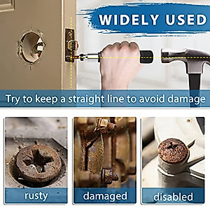 TAILUG Hand Manual Reversible Impact Driver, 1/2 Inch Drive Impact Screwdriver Set Rusty Fasteners Extractor with S2 Steel Bits 16-Piece