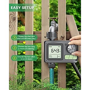 Lingusta Water Timer for Garden Hose - Programmable Sprinkler Timer, Hose Feature Timer with Manual/Automatic Watering System, Irrigation System for Garden