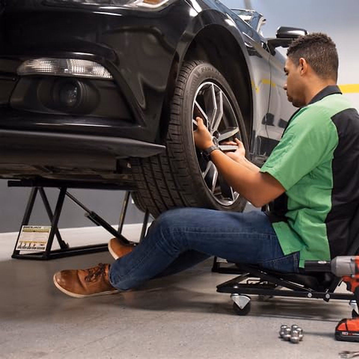 Official QuickJack 5000TL – ALI Certified, 5,000 lb Capacity Portable Car Lift with 110V Power Unit for Home, Garage, Shop, or Mechanic Use