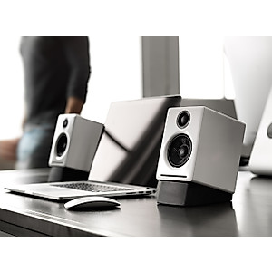 Audioengine A2+ 24 Bit Wireless Bluetooth Desktop Speakers - 60W Computer Speakers for Music and Gaming