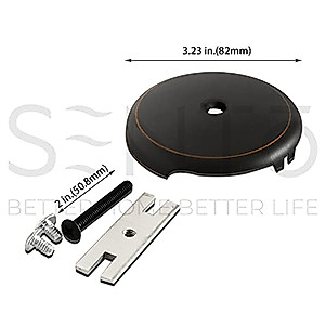 SENTO Chrome Lift and Turn Bathtub Drain Assembly Stopper Kit, Fit Both 1-1/2 Inch or 1-5/8 Inch Strainer and Stopper, Heavy Duty Metal with Matching Screws, Easy Installation, Oil-Rubbed Bronze