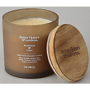 Better Homes and Gardens 12oz Scented Candle, Pumpkin and Chai 2-Pack