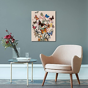 TUMOVO Paint by Numbers for Adults, Butterflies and Bluebells Paint by Numbers for Beginner, Flower Painting by Numbers for Adults Beginner Acrylic DIY Oil Painting, 16"x20" (without Frame)