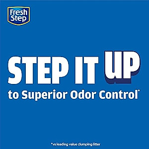 Fresh Step Outstretch Long Lasting Clumping Litter Simply Unscented, Activated Charcoal Litter Lasts 50% Longer, 19 lb. Box